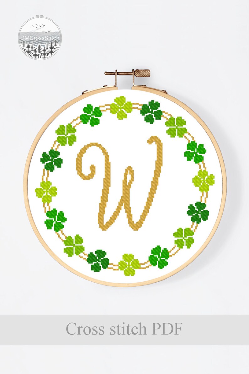 Letter W Modern Cross Stitch Pattern PDF Monogram Counted - Etsy