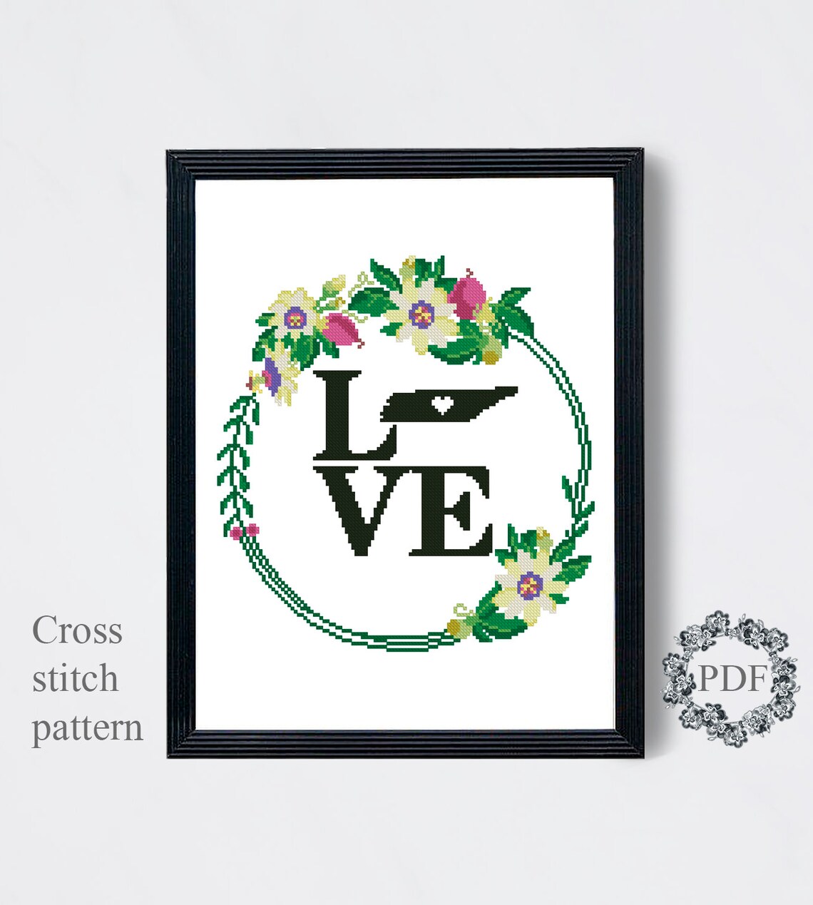 Love Tennessee State Modern Cross Stitch Pattern PDF, Map Counted Cross ...