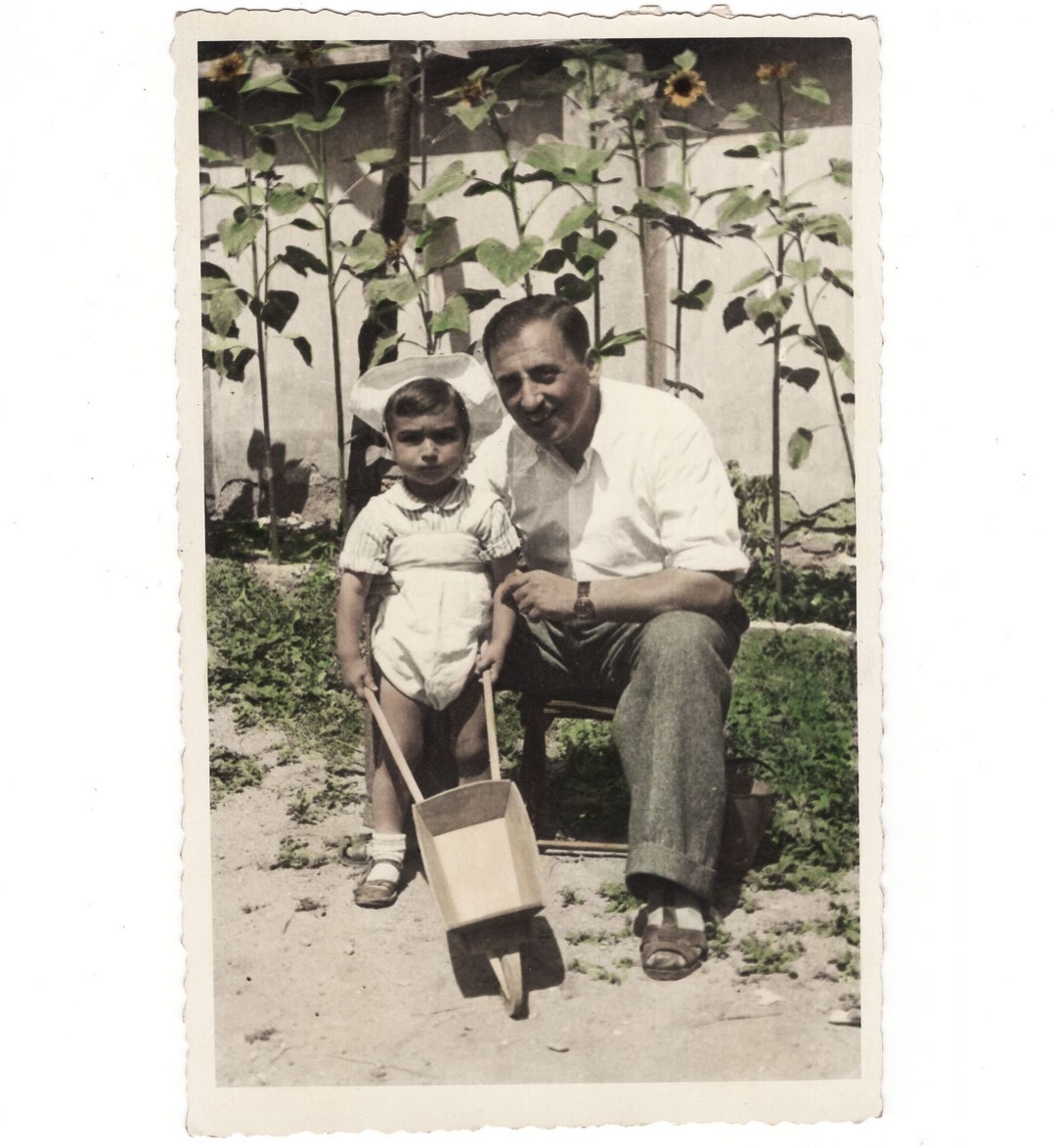 Old Family Photo, 1930's Hand Tinted Colorized Photo Bulgaria Boy W ...