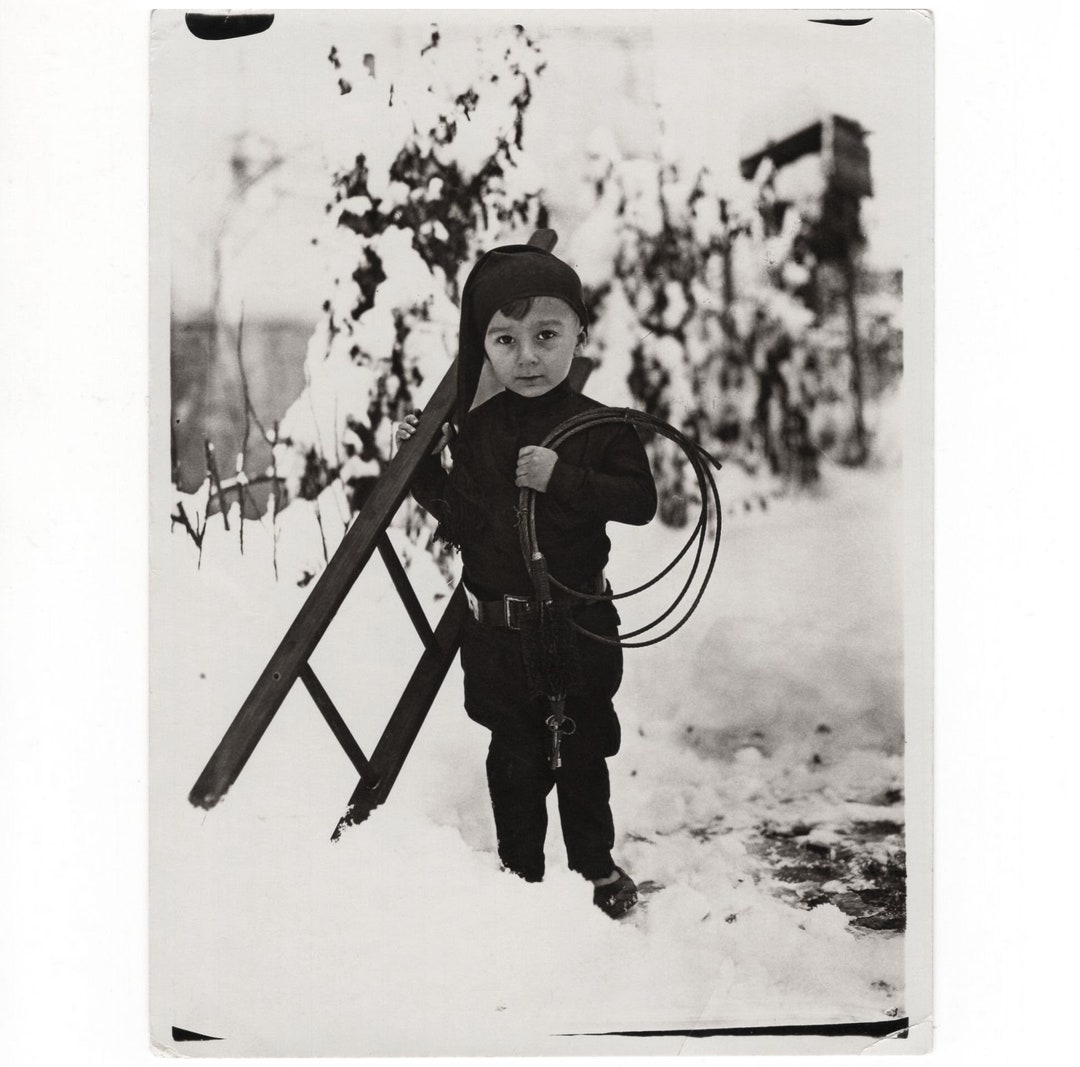 LITTLE CHIMNEY SWEEPER From 1930's, Antique Boy Photo, Croatia Ex ...