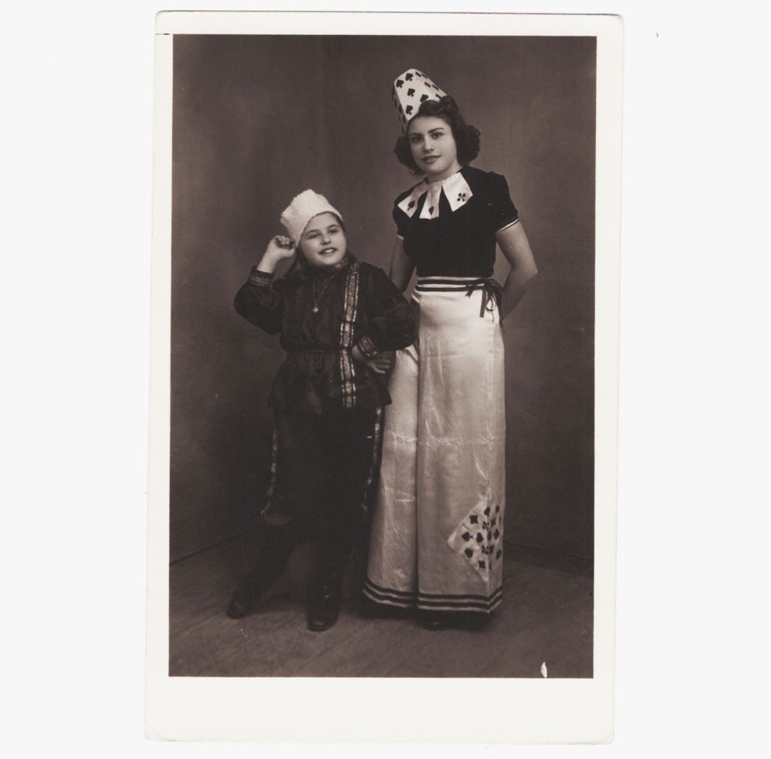 Antique Photo Snapshot, Carnival Masquarade Party, Costumed Child Photo ...
