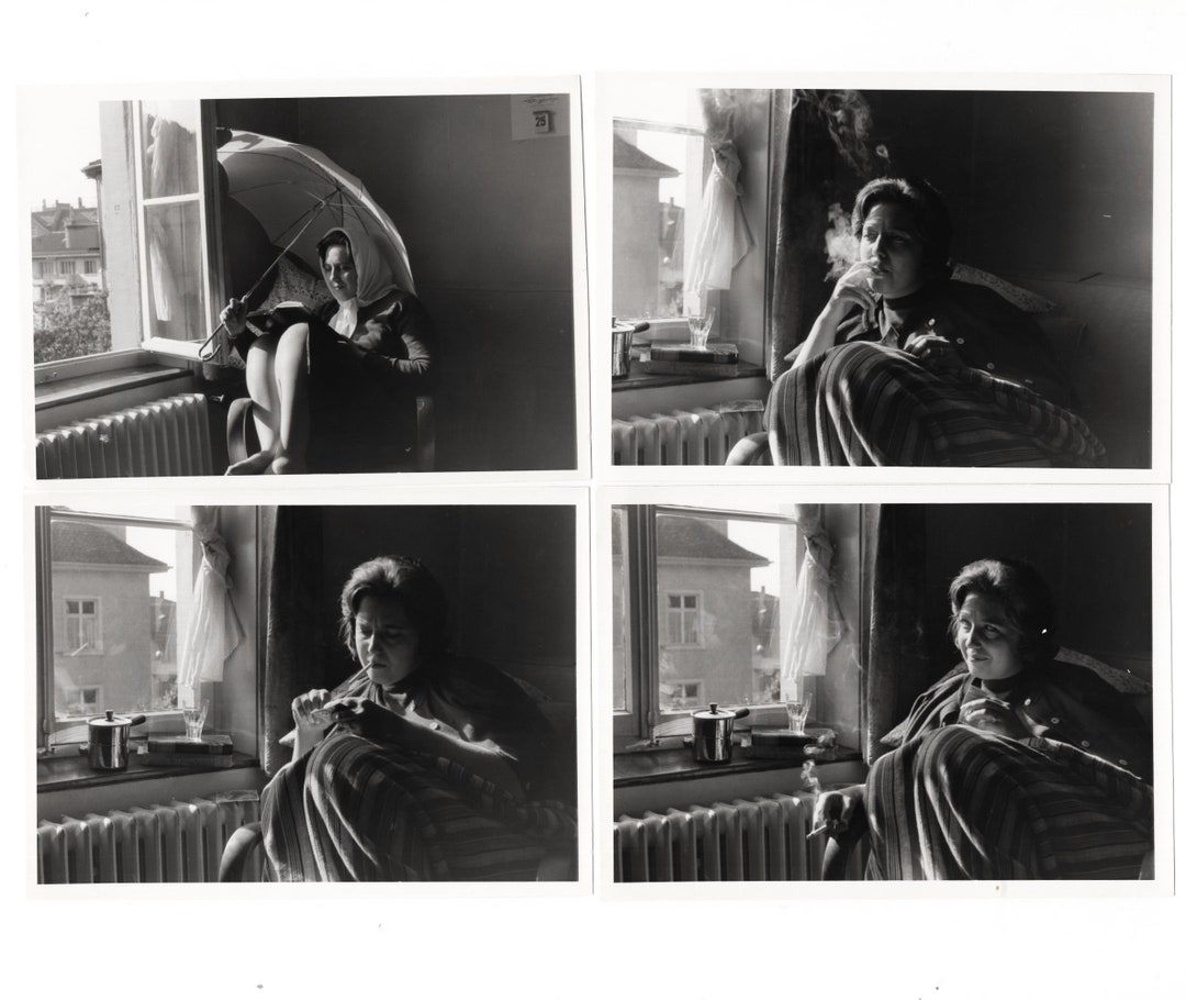 QUADRUPLE FEMALE PHOTO for Framing Beautiful Smoking Woman - Etsy