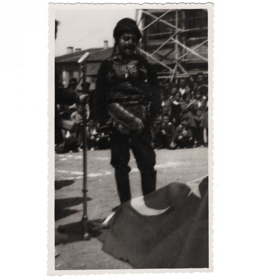Strange Weird Snapshot Photo - Shadowy Man W Turkish Flag - Unusual ...