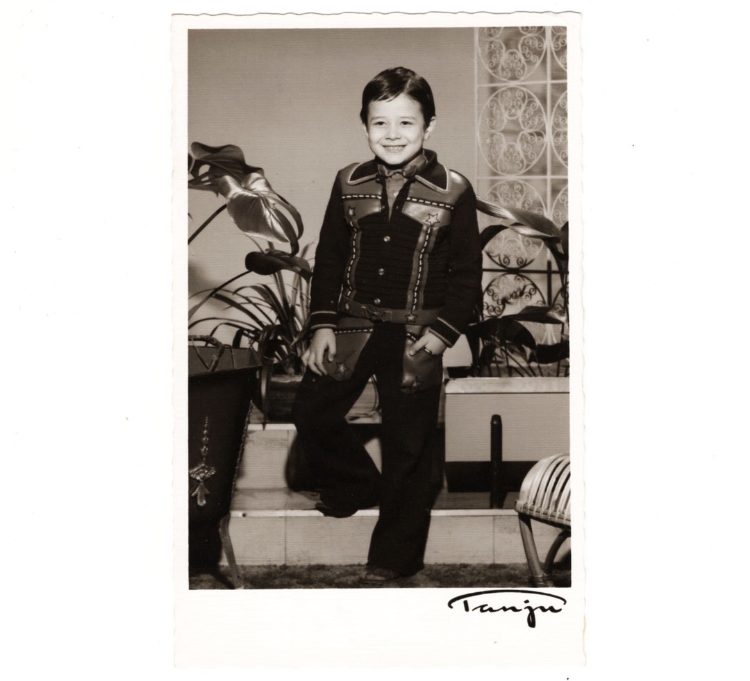 Arab Boy in Cowboy Costume, Vintage Photo Snapshot, Turkey Carnival ...