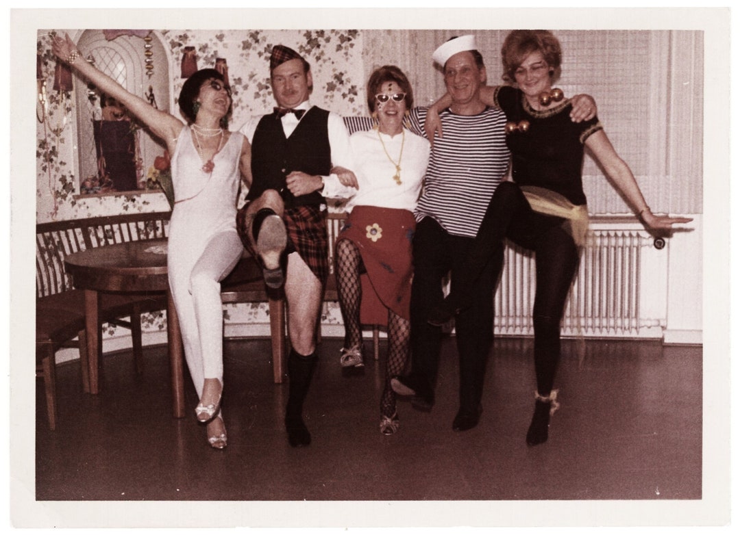 Strange Weird Snapshot Funny Dancers House Party Masquarade Vintage ...