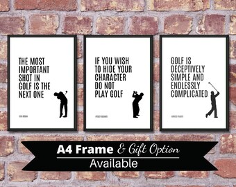 Golf Quote Wall Print - Etsy