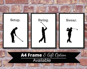 Funny Golf Poster - Etsy UK