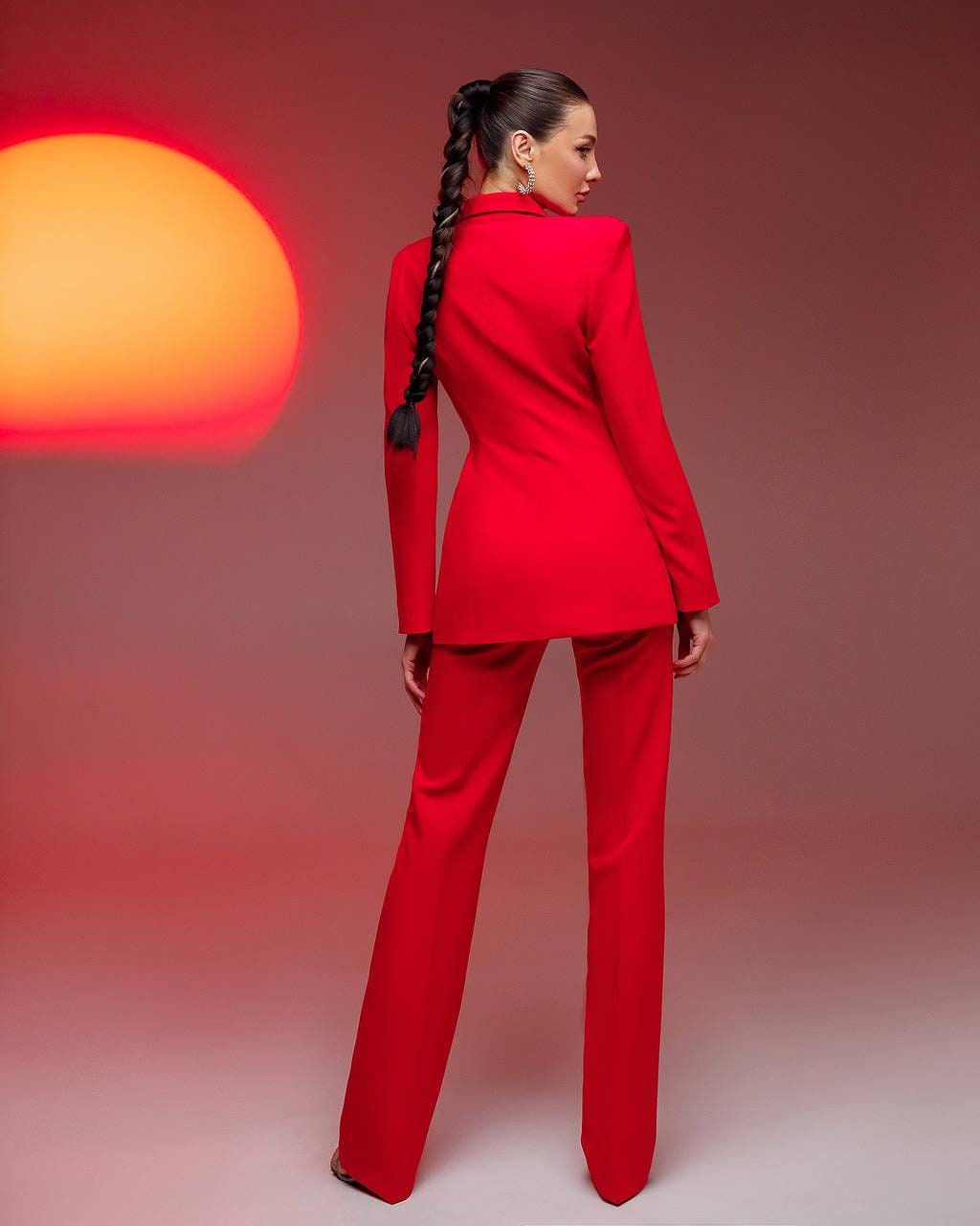 Red Formal Women Pant Suit Red Blazer Pant Suit Wedding Guest Suit ...
