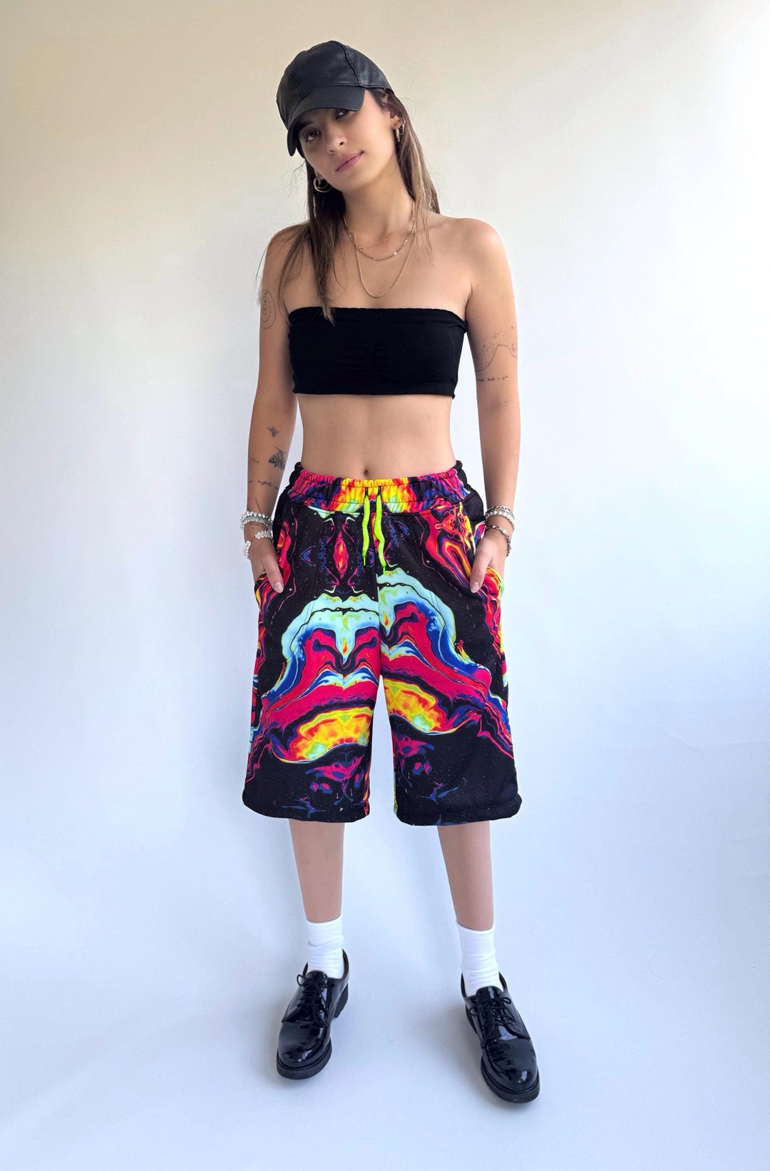 Acid Neon Colored Shorts - Vibrant and Eye-catching Design - Perfect ...