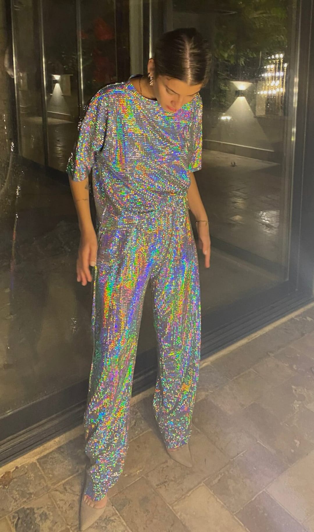 Holographic Sequin Disco Ball T-shirt: Unisex Festival Top - Etsy
