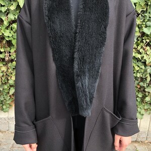 Hand Painted Wool Coat – Mystic Colorful Circle Statement Coat, Unique ...