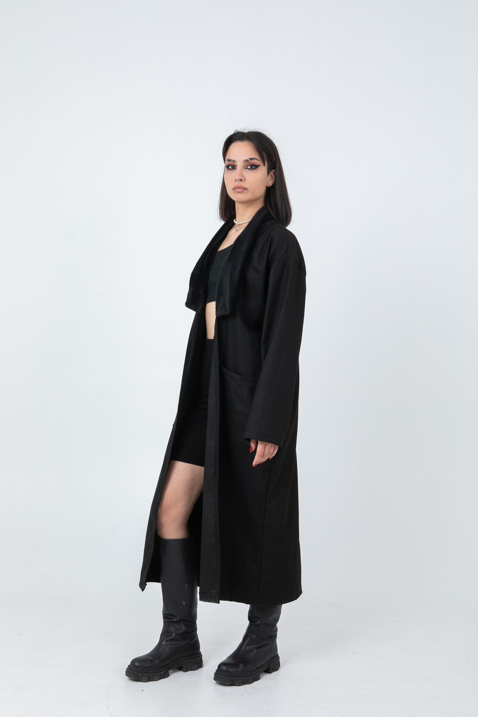Hand-painted Wool Overcoat: Colorful Eye Design, Occult Fashion - Etsy