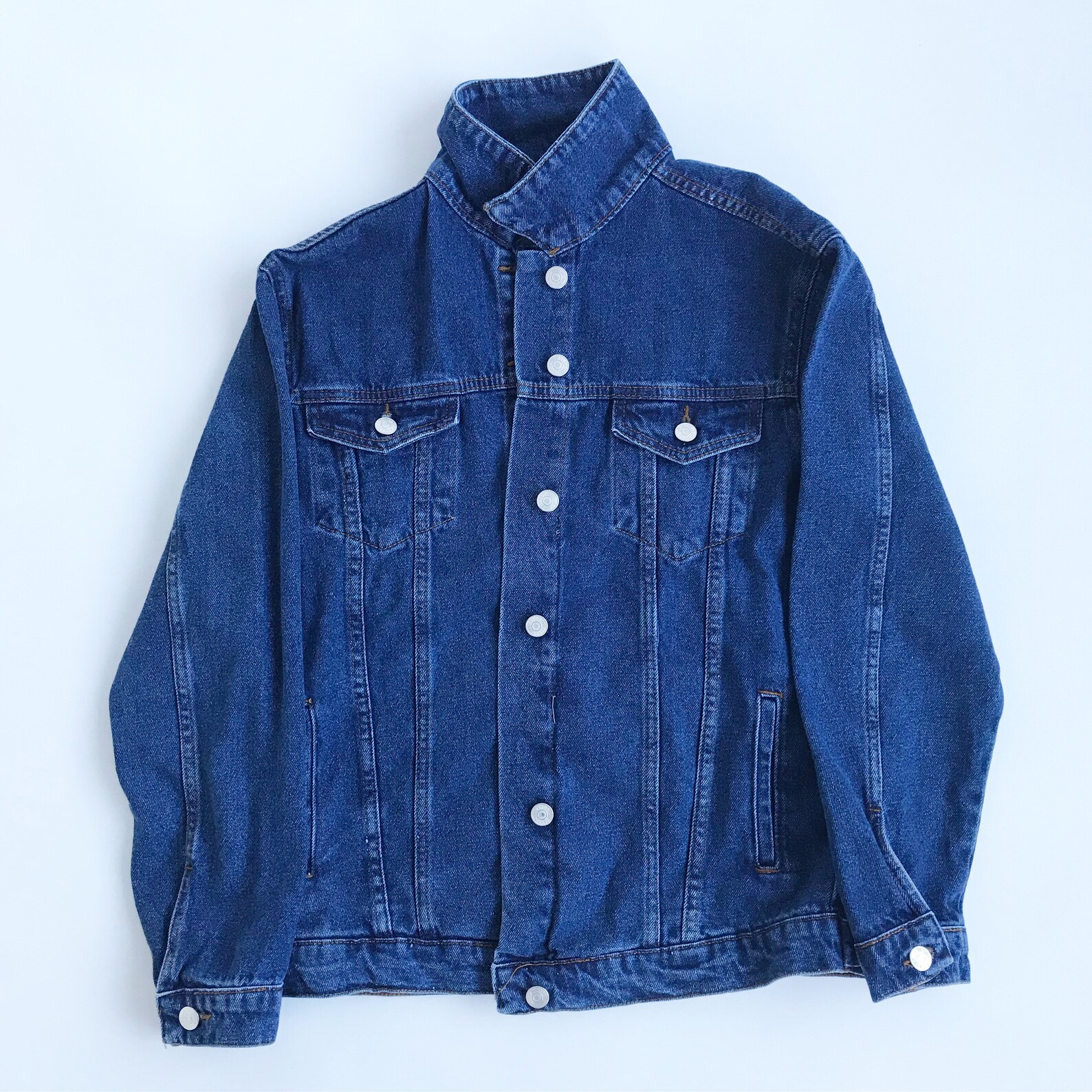 Hand-painted Denim Jacket: Minimalist Line Art Face - Etsy