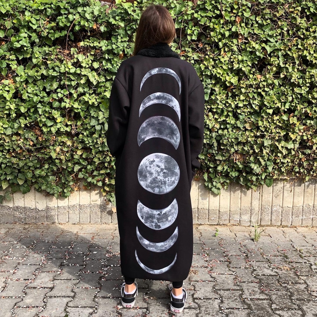 Lunar Coat - Moon Phase - Witchy Clothes, Celestial - Mystical ...