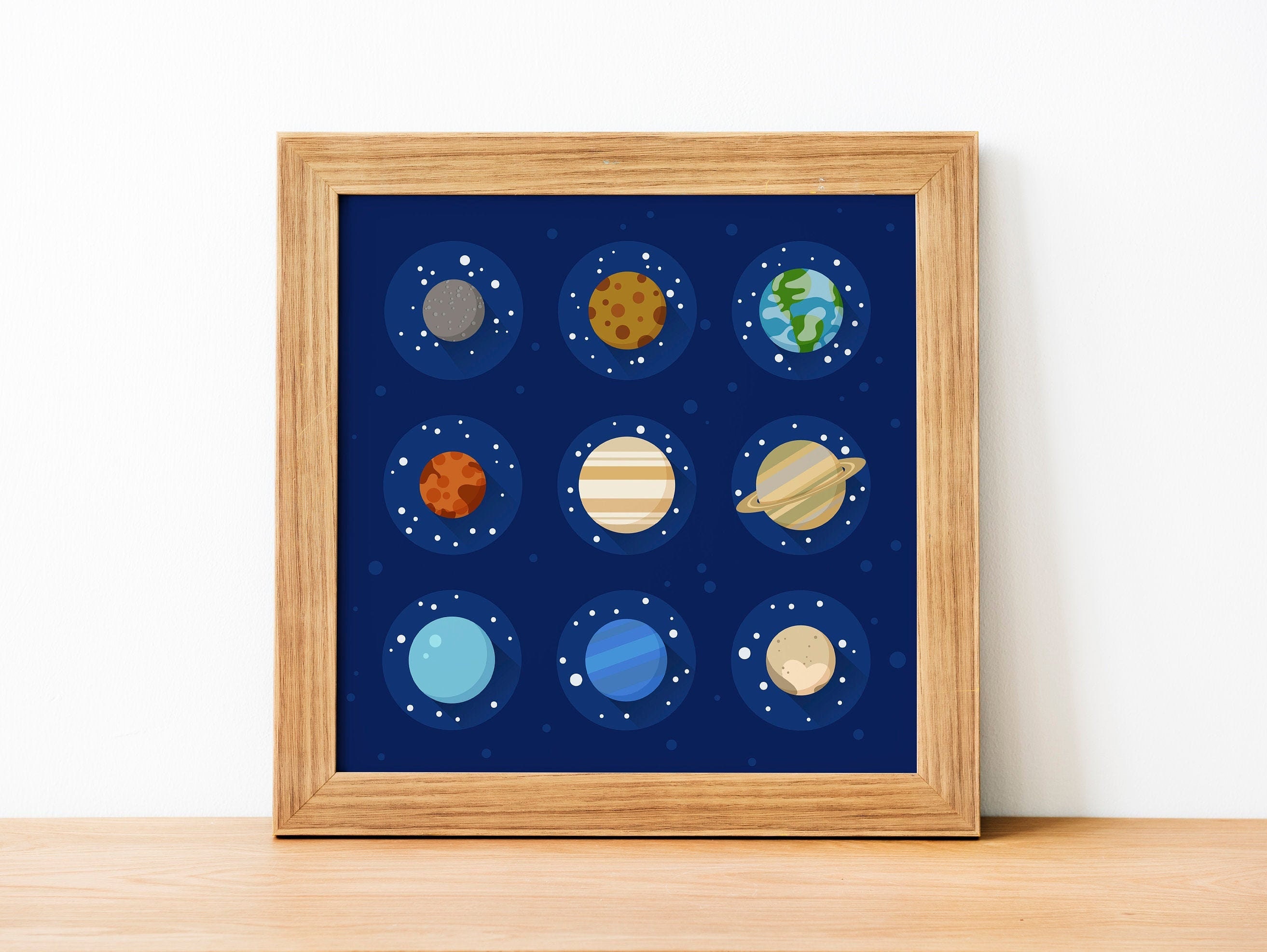 Printable Planets of Solar System Plus Pluto Poster Digital Download - Etsy