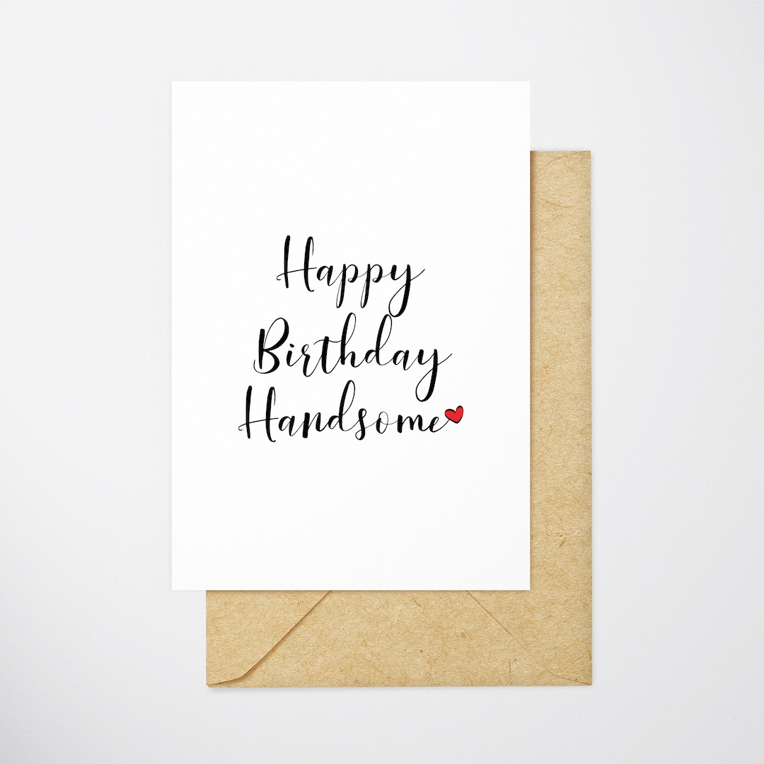 Feliz Cumpleaños Guapo Tarjeta para Él - Etsy México