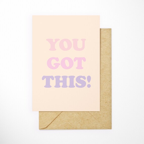 You Got This Motivational Card | Etsy