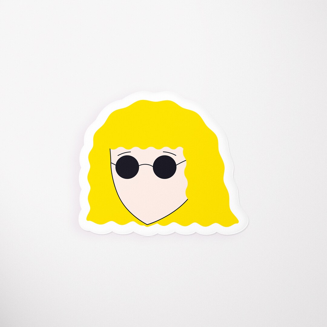Blonde Girl Sticker, Summer Vinyl Laptop Sticker - Etsy