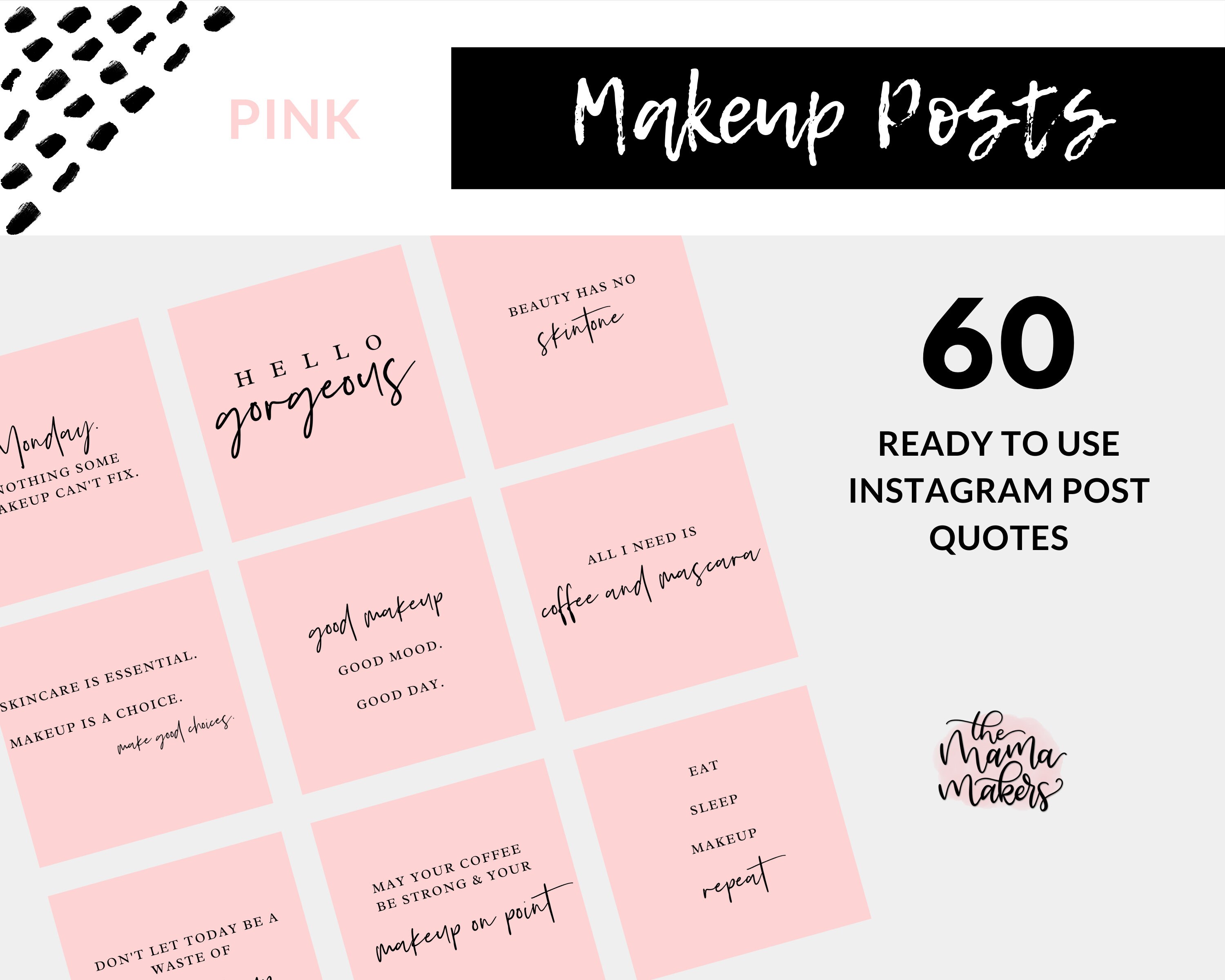 Makeup Instagram Posts 60 Ready to Post Makeup Artist - Etsy Australia