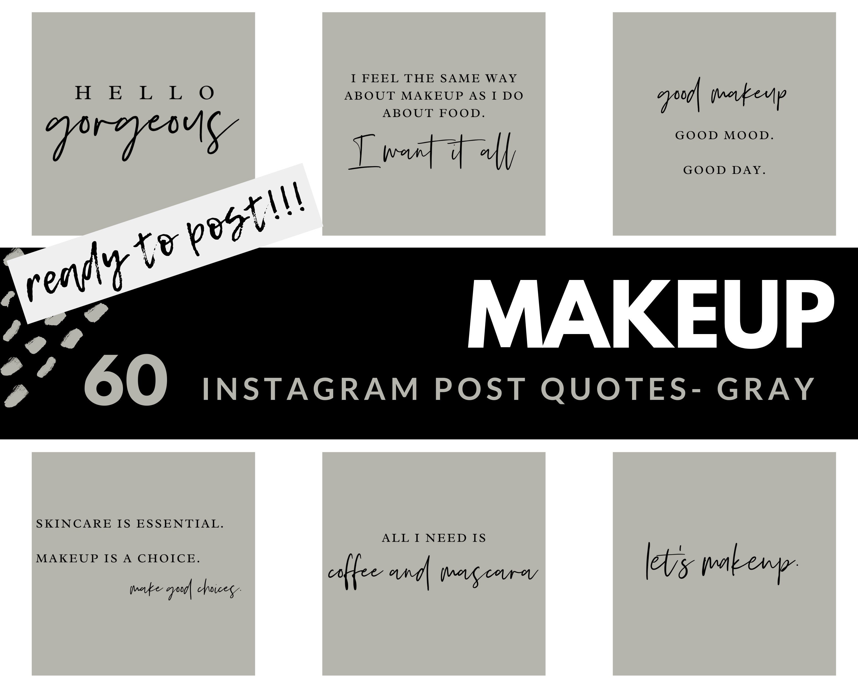 Makeup Instagram Posts 60 Ready to Post Makeup Artist - Etsy