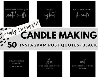Candle Making Instagram Posts 50 Ready to Post Handcrafted | Etsy