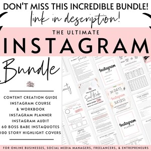 Instagram Success Course & Workbook | Instagram for Business Post Ideas ...