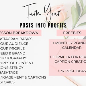 Instagram Success Course & Workbook | Instagram for Business Post Ideas ...