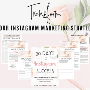 Instagram Success Course & Workbook | Instagram for Business Post Ideas ...