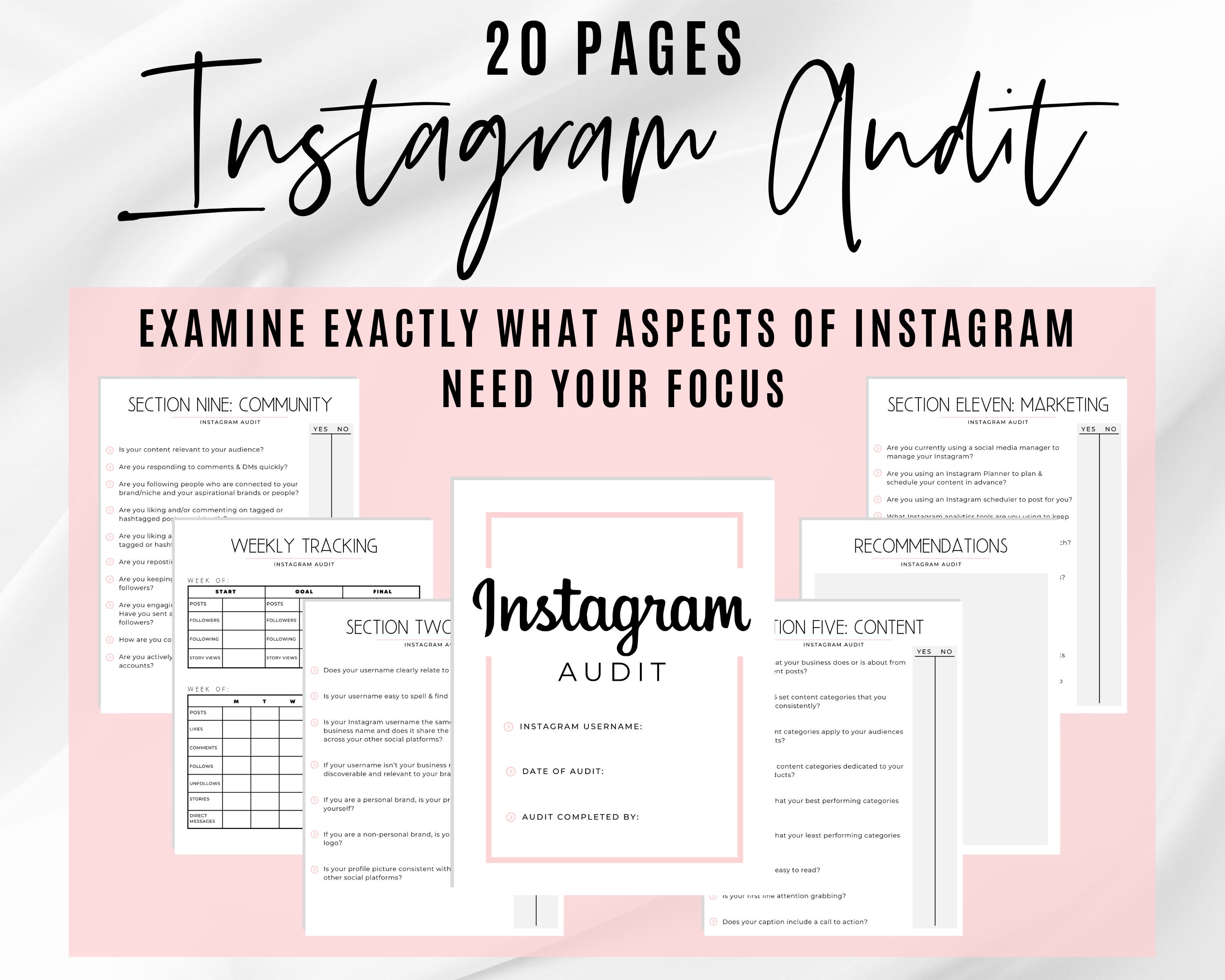 Instagram Audit & Mini Audit BUNDLE Social Media Audit - Etsy