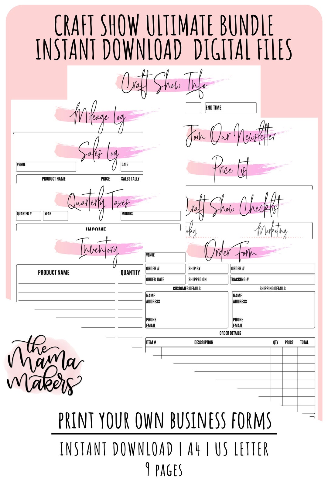 The Ultimate Craft Show Essentials Bundle Printables Craft Fair ...