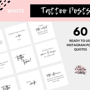 Tattoo Instagram Posts 60 Ready to Post Instagram Post - Etsy