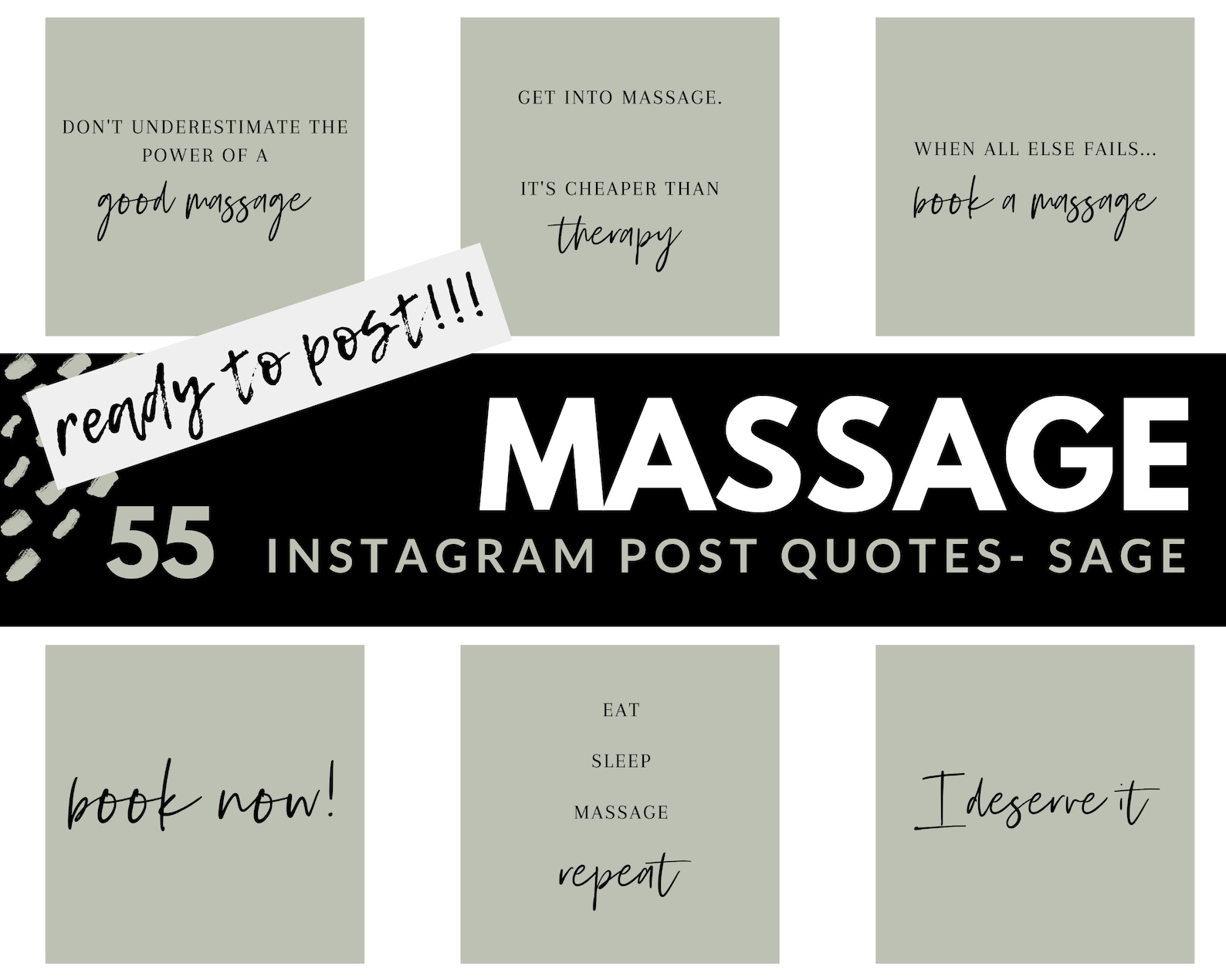 Massage Instagram Posts 55 Ready to Post Massage Therapist - Etsy