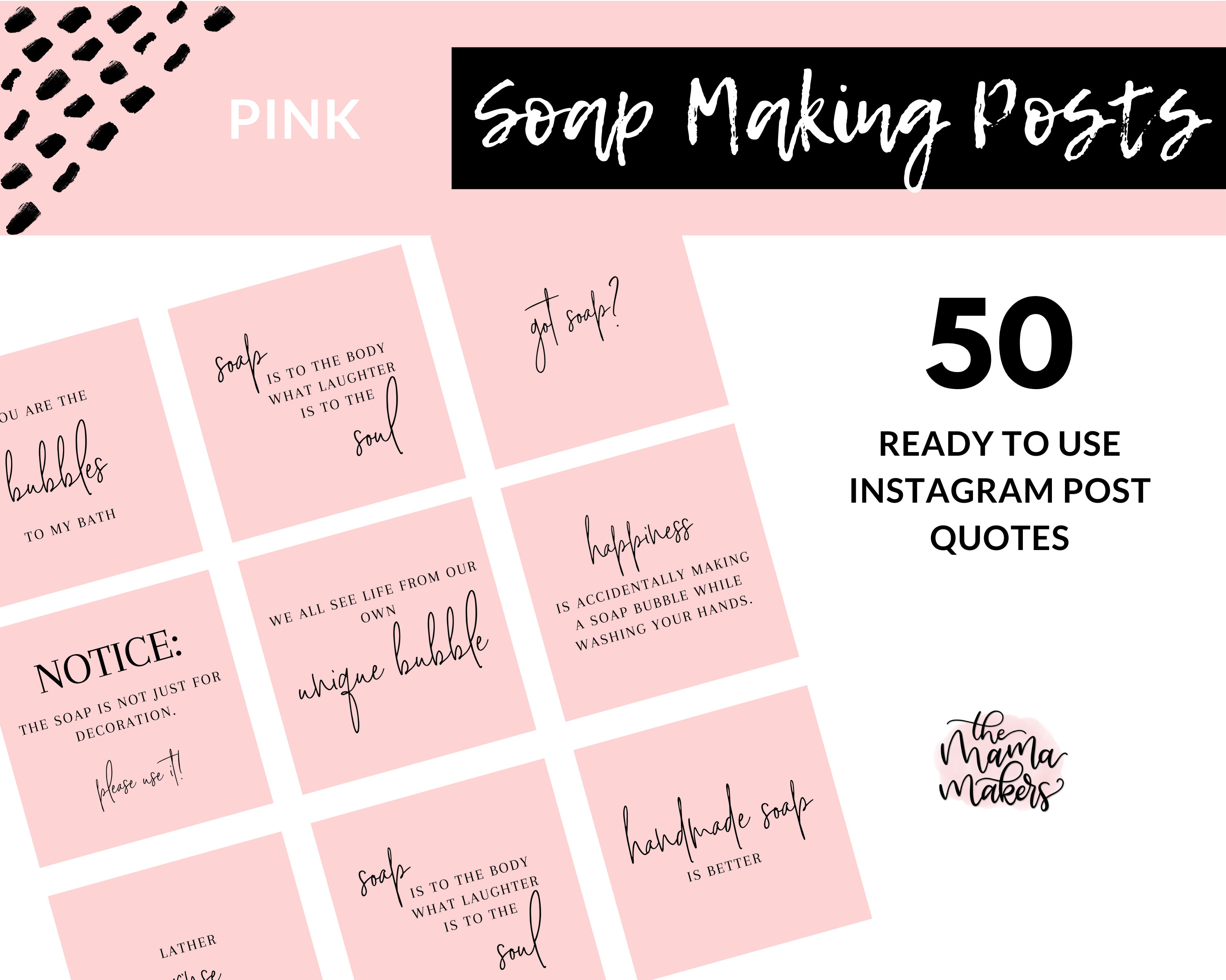 Soap Making Instagram Posts 50 Ready to Post Handcrafted - Etsy