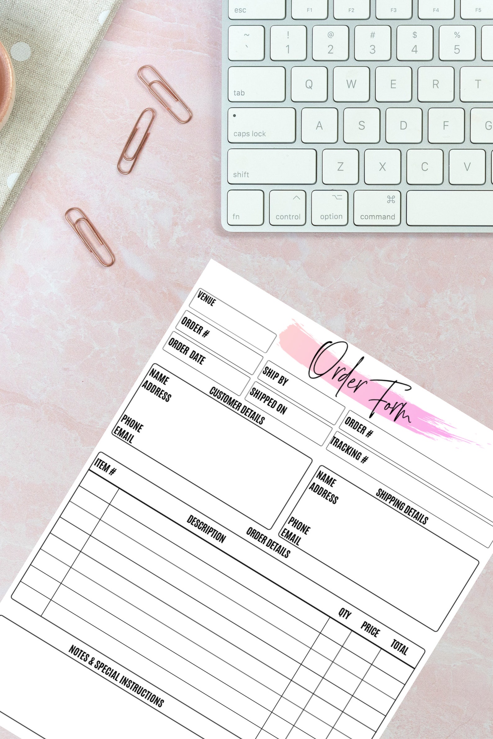 Craft Show Order Form Printable Instant Download Digital File Craft ...