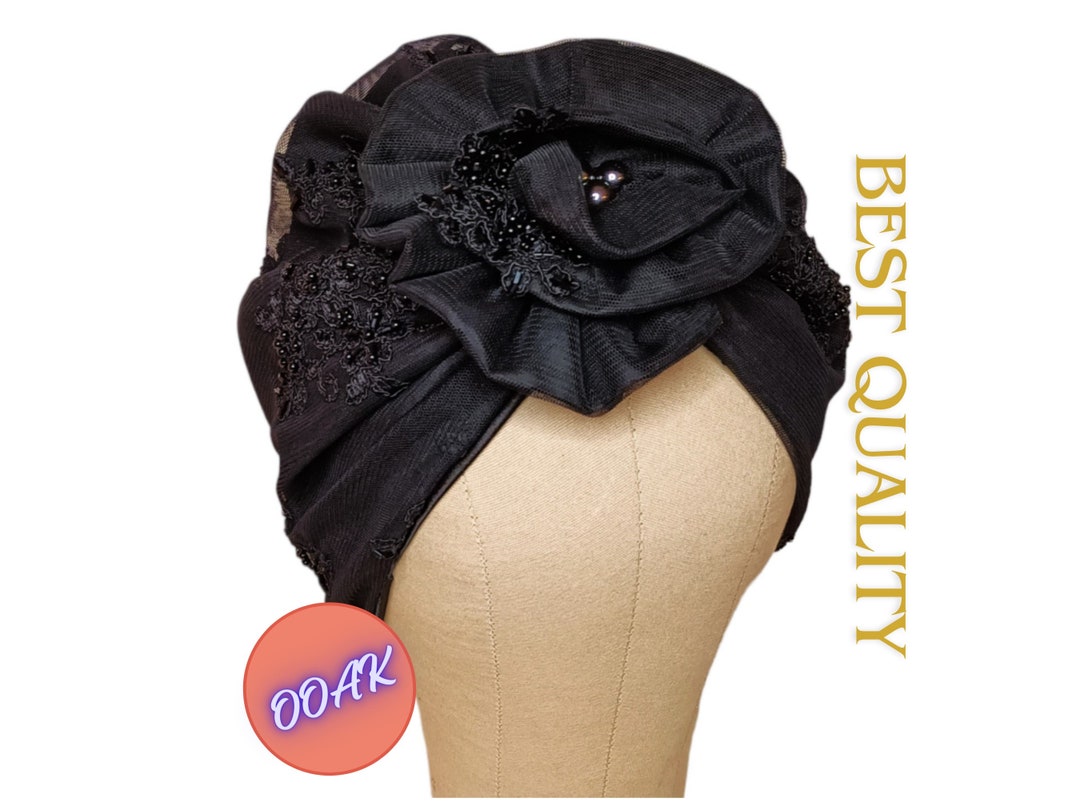 LUXURY TURBAN, SPARKLING Turban Hat, Headband, Ready to Wear Turban ...