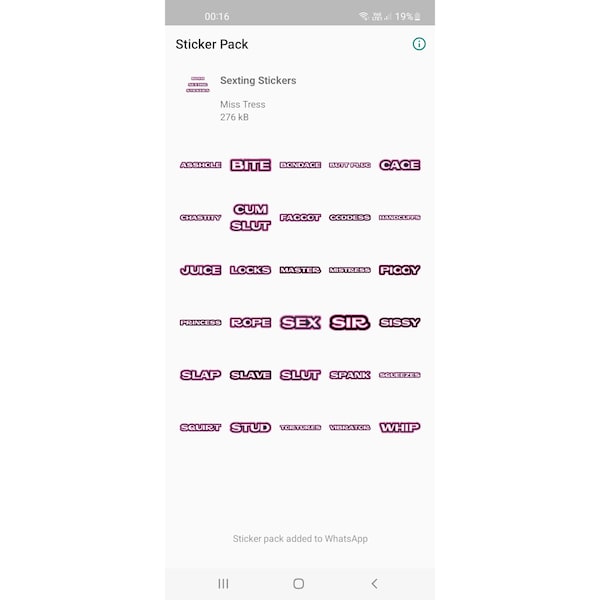 Sex Sticker Whatsapp Etsy