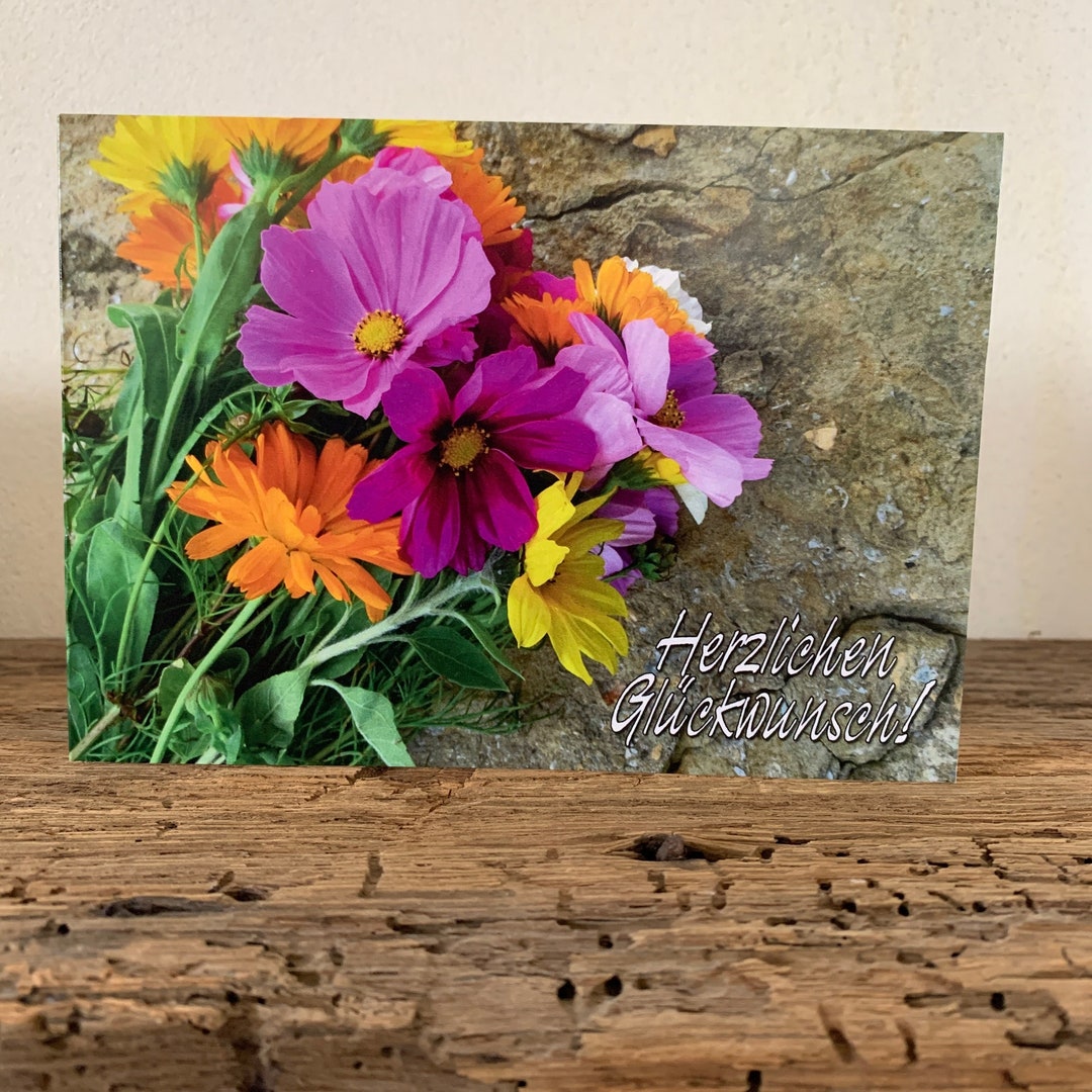 Geburtstagskarte | Blumenkarte | Karte | Herzlichen Glückwunsch ...