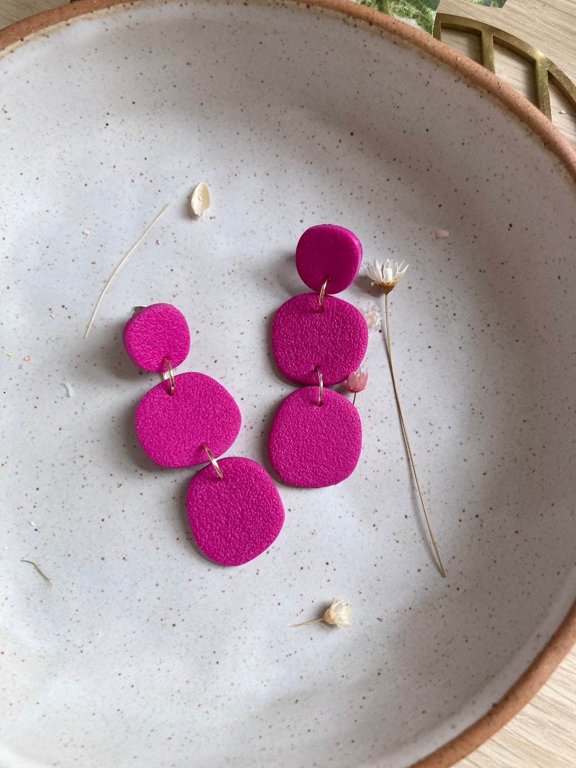 Textured Organic Pebbles in Bright Magenta | Statement Slow Made ...
