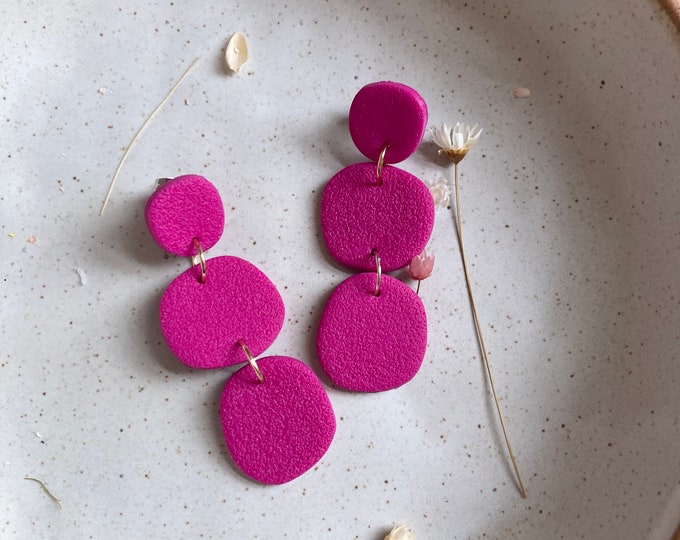 Textured Organic Pebbles in Bright Magenta | Statement Slow Made ...