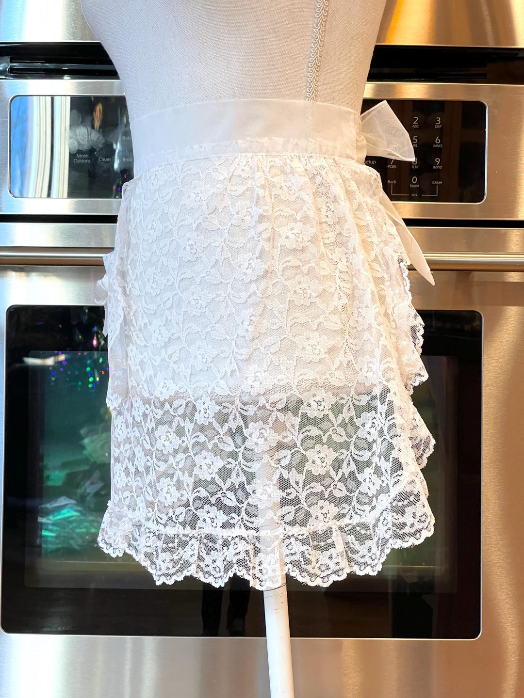 Pretty Vintage Sheer White Lace Apron - Etsy