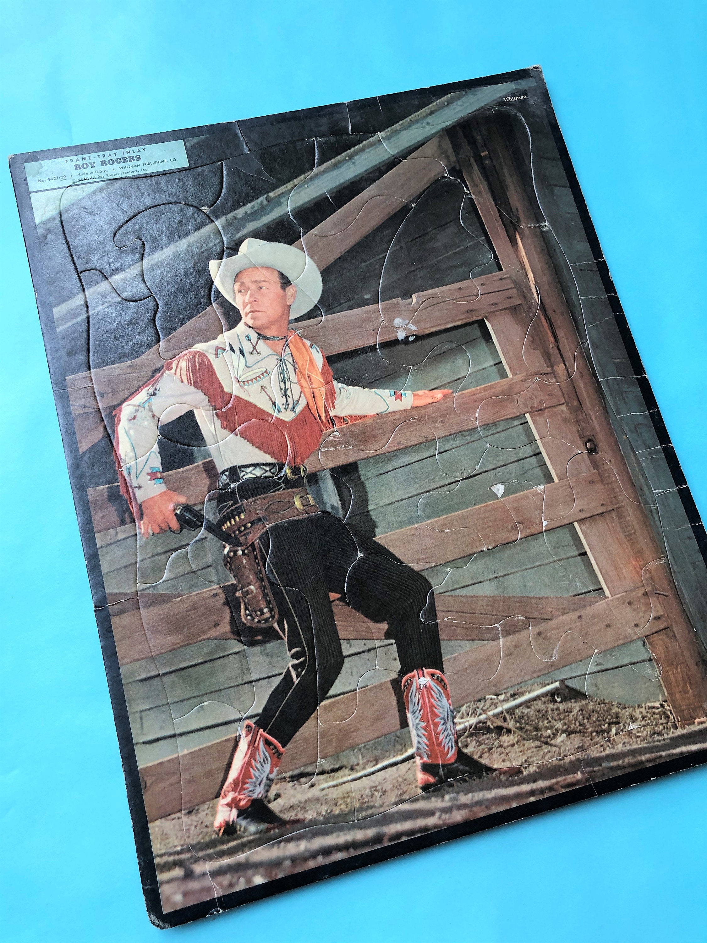 Vintage 1957 Roy Rogers Frame Tray Inlay Puzzle by Whitman Publishing ...
