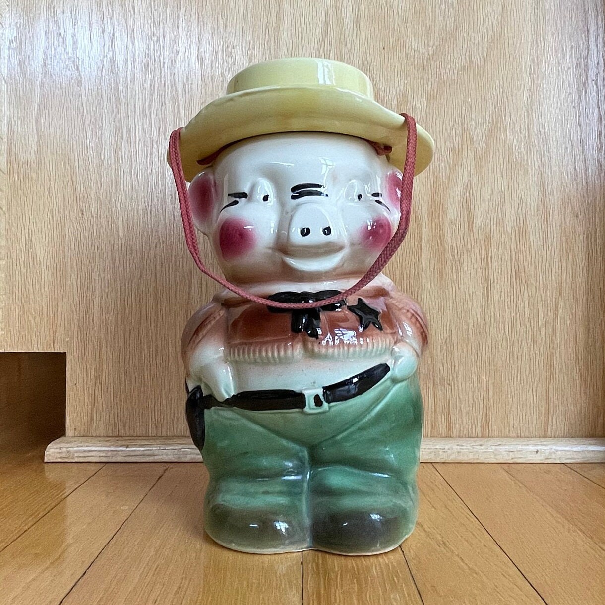 Vintage Robinson Ransbottom Pottery Sheriff Pig Cookie Jar - munimoro ...