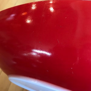 Vintage Red Square Hostess Pyrex Ovenware Glass Serving / Mixing Bowl ...
