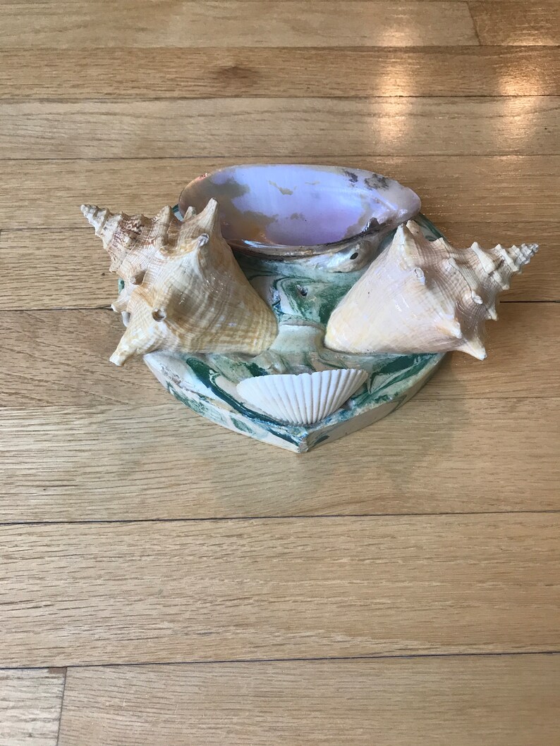 Vintage Decorative Beach Shells / Conch Shells Centerpiece Ash Tray - Etsy