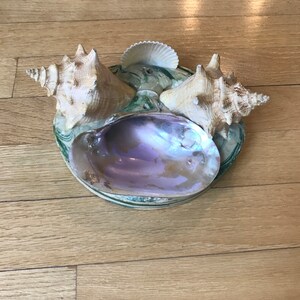 Vintage Decorative Beach Shells / Conch Shells Centerpiece Ash Tray - Etsy