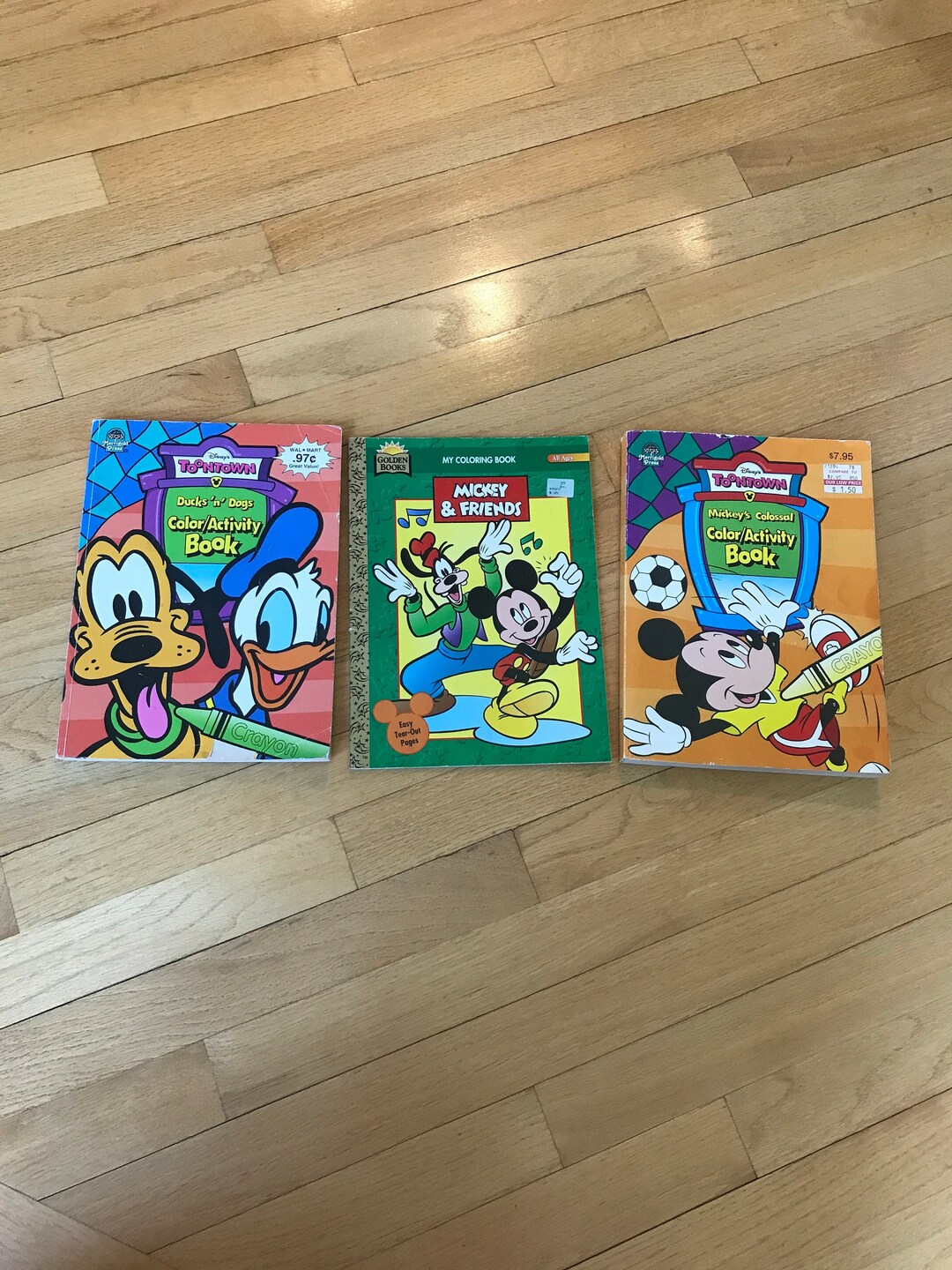 Vintage 90s Mickey Mouse Coloring Books: Toontown & Friends - Etsy