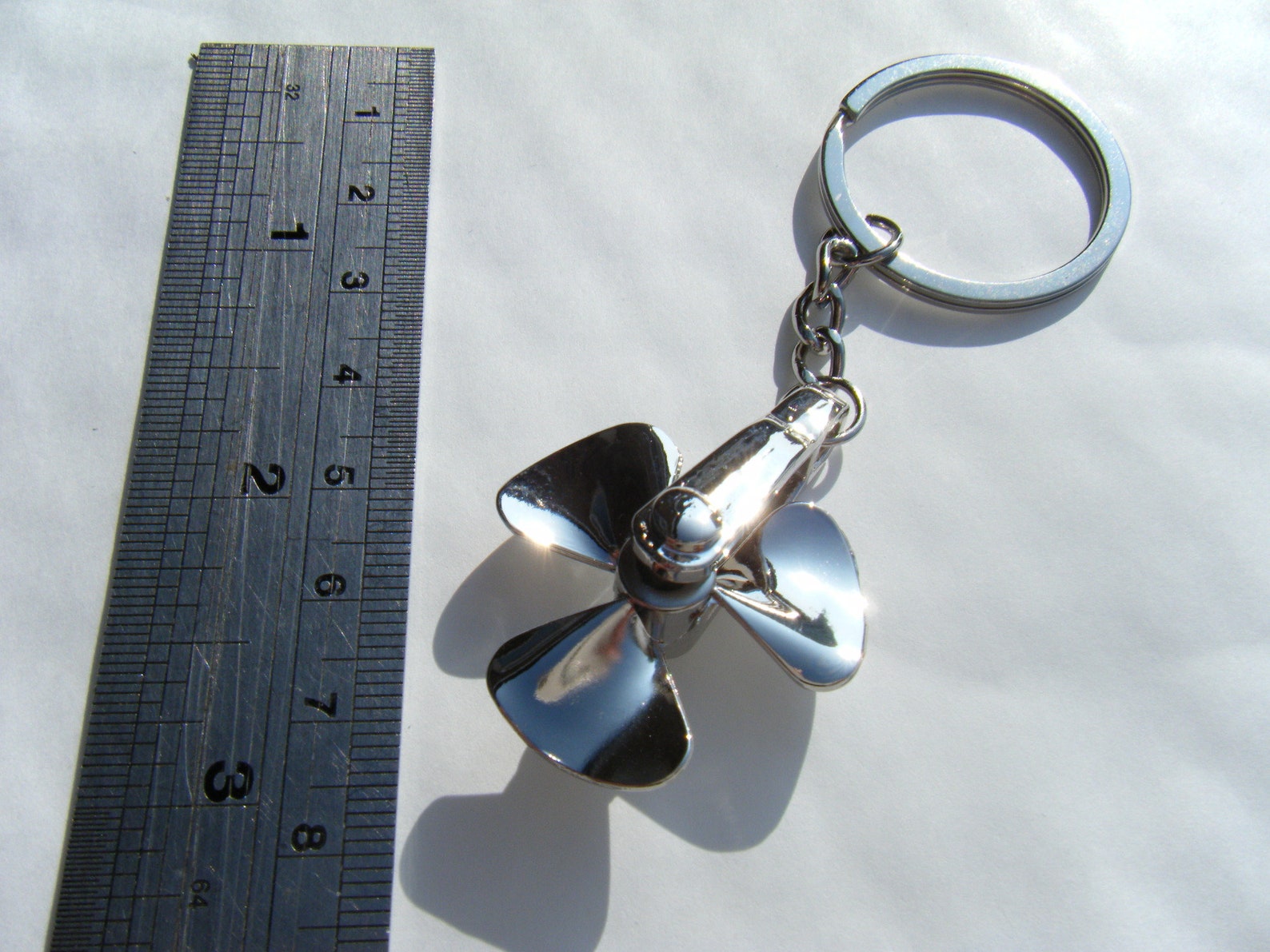 Chrome Metal Nautical Boat Propeller Spinning Keyring Gift | Etsy