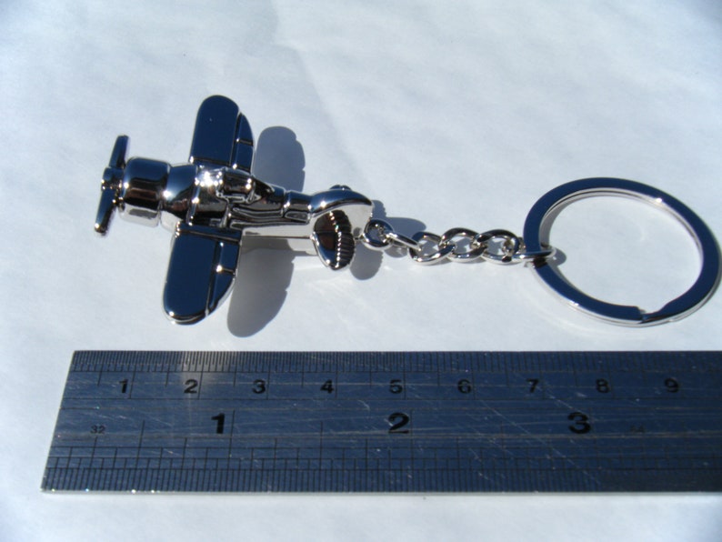 Chrome Metal Keychain Propeller Airplane Keyring Gift Boxed - Etsy