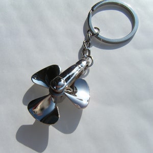 Chrome Metal Nautical Boat Propeller Spinning Keyring Gift Boxed - Etsy