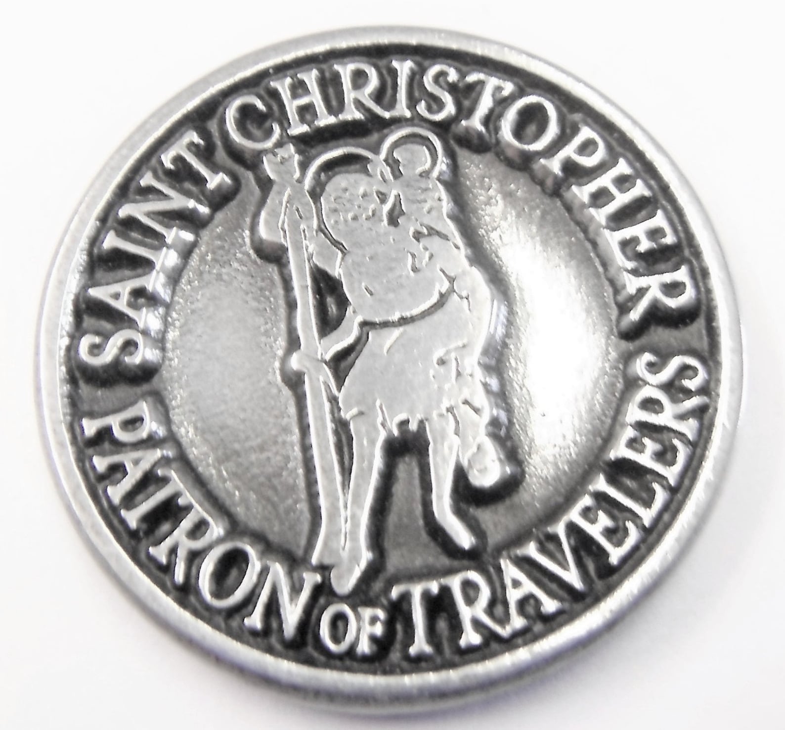 Saint Christopher Pewter Token Coin Patron Saint of Travel - Etsy